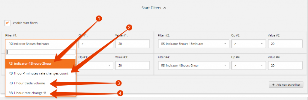 Adding start filters to increase bot effectiveness | Blog RevenueBot.io