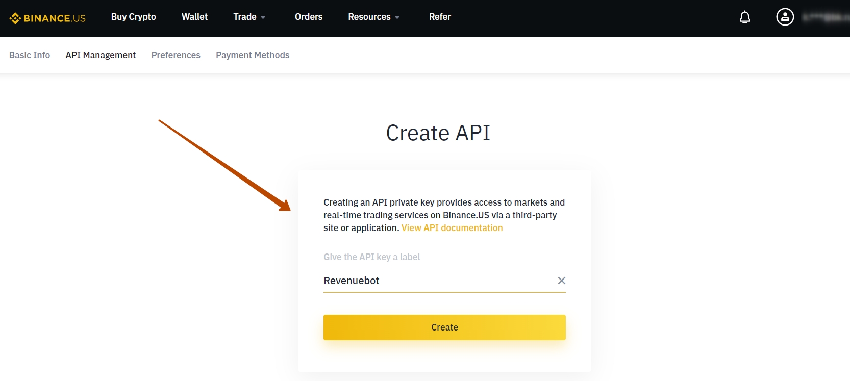How to create API on binance.us and add it to RevenueBOT | Blog ...